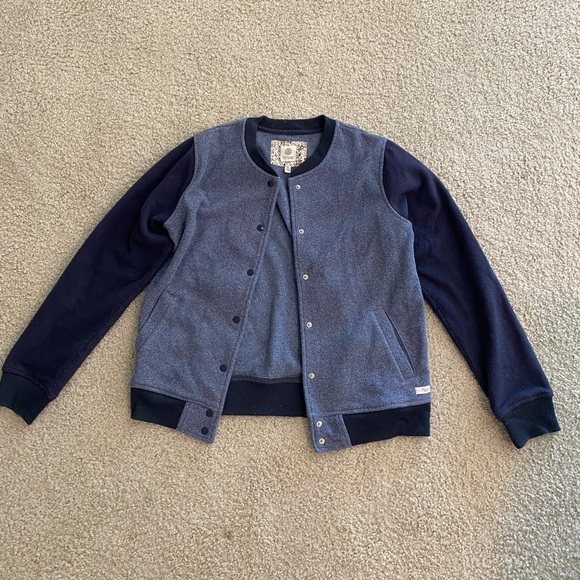 Element | Jackets & Coats | Soft Blue Baseball Jacket | Poshmark